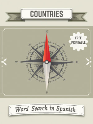 Spanish Countries Word Search - Find all the countries in this puzzle