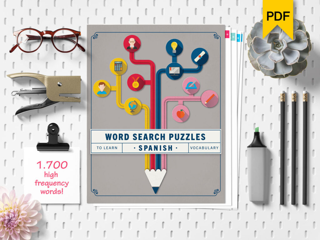 Spanish Word Search Printables in PDF for Free